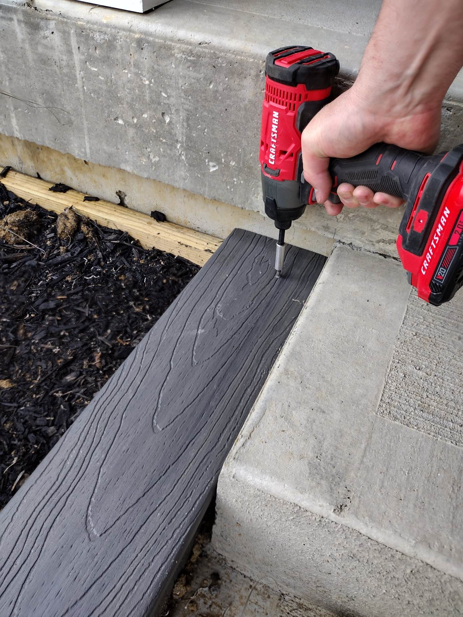 Flower Bed Design (DIY With Composite Decking) - DIY Couple Blog