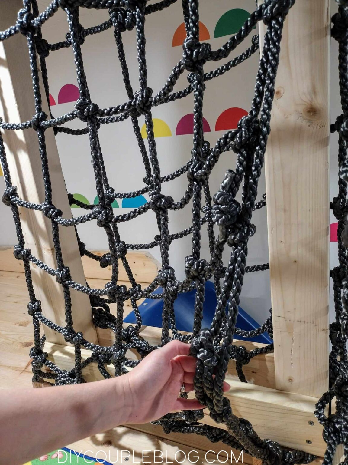 DIY Safety Net Railing For Kids Playground - DIY Couple Blog